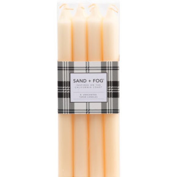 Sand + Fog | Accents | Sand And Fog 8pack Unscented Taper Candles Hand ...